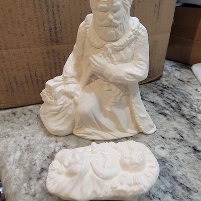 Rare Gare Molds Sunflower Birdhouse Santa in Ceramic Bisque Ready to ...