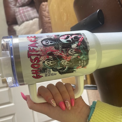 40oz Ghostface Tumbler, No You Hang Up, Scream Movie Tumbler, Horror ...
