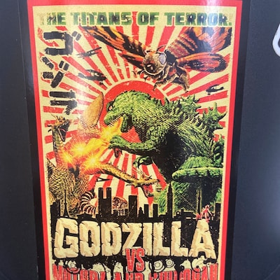4.25 Godzilla Mothra Vinyl Sticker. Classic Movie Monster Decal for Car ...