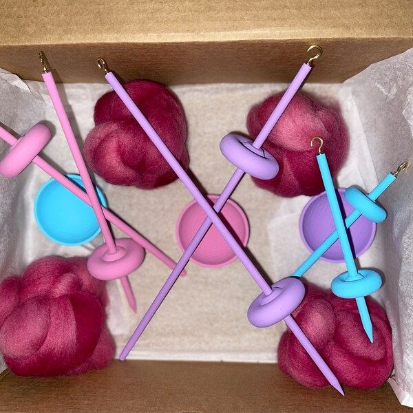Electric Night Sparkle Drop Spindle - Red Violet Blue Shifting Colors ...