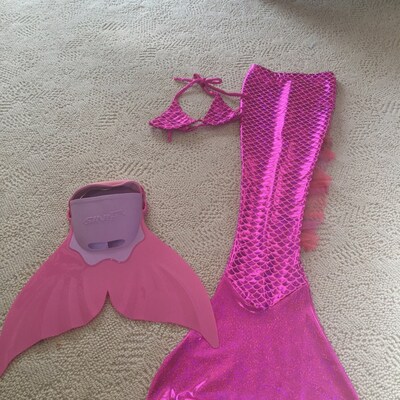 Swimmable Mermaid Tail & Top With Sun Tails Keiki Mermaid Mono Fin for ...