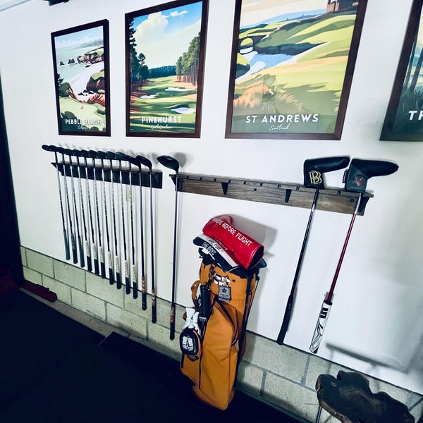 Golf Club Display Rack Shelf 12 Club Holder - Etsy