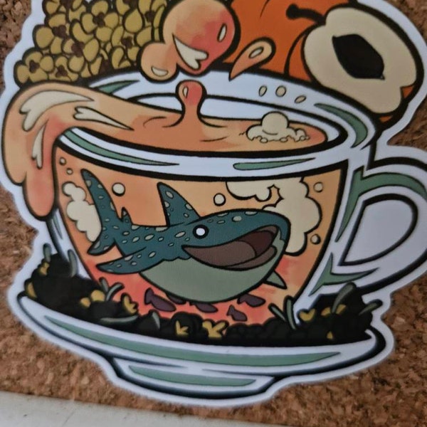 Tea Sharks Sticker Set - Etsy