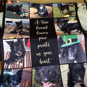 Custom Photo Quilt, Photo Quilt, Memory Quilt,dog Quilt,dog Mom,dog ...