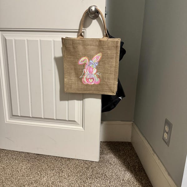 Custom Burlap and PVC Bag, Personalized Bridesmaid Gift Bag ...