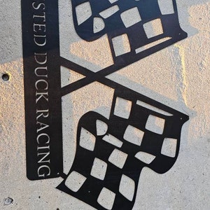 Custom Checkered Flag Racing Sign, Checkered Flag Monogram ...