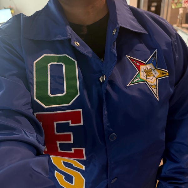OES Embroidered Coach Jacket - Etsy