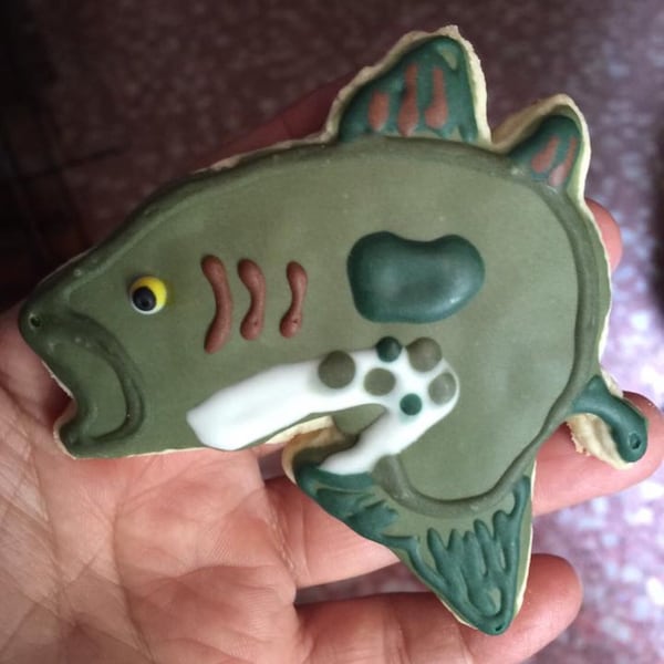 Bass Fish Shaped Fondant Cookie Cutter and Stamp #1121 - Etsy