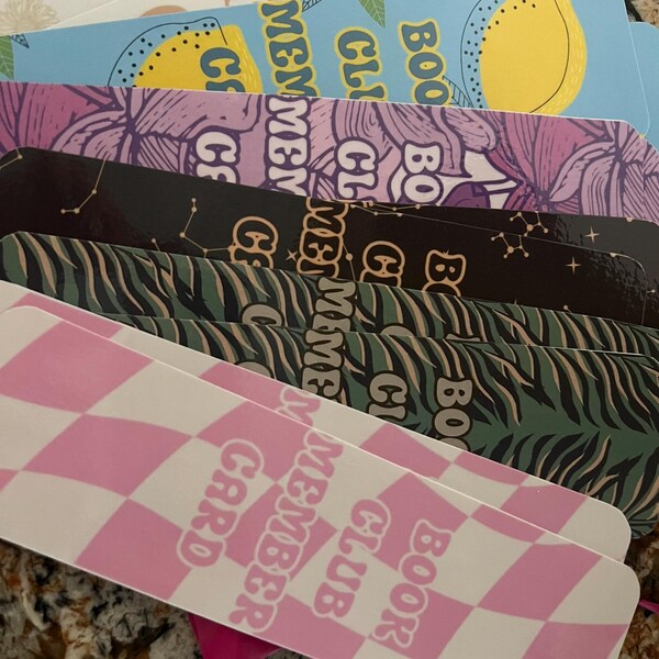 Book Club Member Card Vinyl Sticker Book Club Gift Kindle Sticker ...