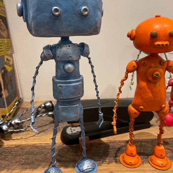 14 Giant Rustic Robot Steampunk Robot Space Robot Old Robot Welded Art ...