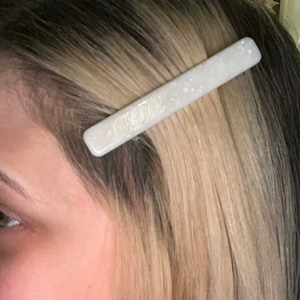 Long Rectangle Hair Clips 3 Pack Set Acetate Gold Stainless Steel ...