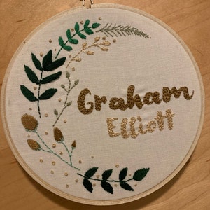 Custom Baby Name PDF Embroidery Pattern / Personalized Baby - Etsy