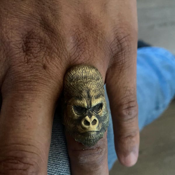 Angry Monkey King Silver Ring-sun WUKONG Men's Ring-journey to the West ...