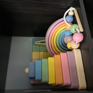 Wooden Tree Toy Set OPENING Pastel, Woodland Playset, Nursery Decor ...