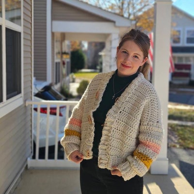 Crochet Pattern Calico Cats Cardigan, Fun Cat Pattern Sweater, Beginner ...