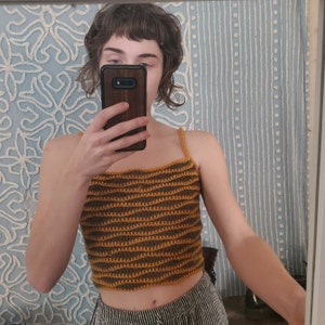 Lily Wavy Retro Corset Style Crochet Top Written Pattern Beginner ...