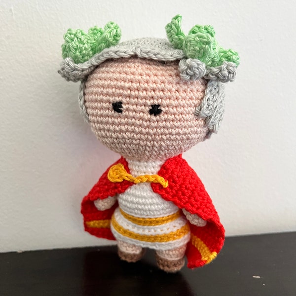 Julius Caesar Crochet Pattern | Roman Amigurumi Toy | Crochet Doll PDF ...
