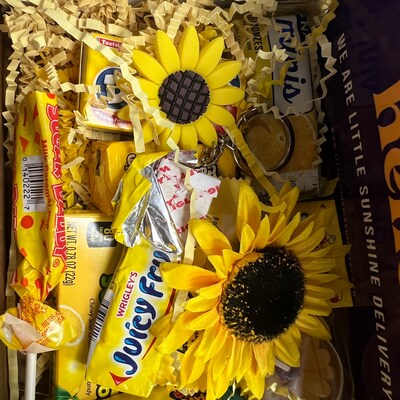 Little Box of Sunshine SUNFLOWER Care Package, Sending Sunshine, Snack ...
