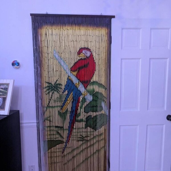 Bamboo Beaded Curtain Turtles Swimming in a Reef - Etsy