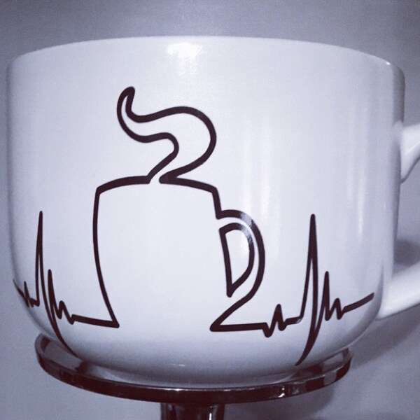 Coffee Svg, Coffee Heartbeat Line Svg, Coffee Mug Svg, Coffee EKG Line ...