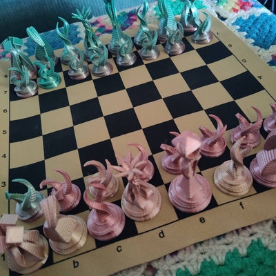 3D Printed Dead Space Inspired Alien Chess Set of 17 - Etsy