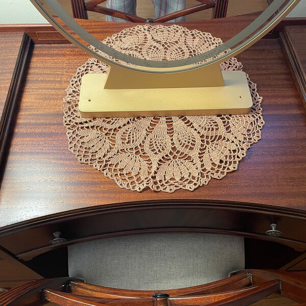 12” Tri Color Fall Themed Doily Hand Crocheted Home Decor Lacy ...