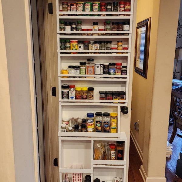 Full Door Spice Rack: Farmhouse Pantry Organizer Extra Tall - Etsy