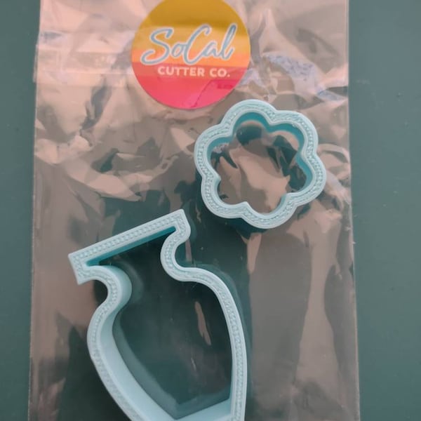 Vase Cutter, Clay Cutter, Small Daisy, Flower Cutter, Vase and Flower ...