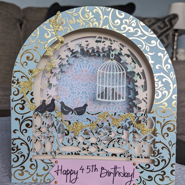 Little Birds Box Card Template - Etsy Australia