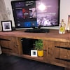 Reclaimed Bench & Shoe Storage TV Unit Coffee Table Multi-use Chunky ...