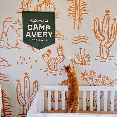 Personalized Camp Banner, Camp Themed Party Decor, Custom Name Baby or ...