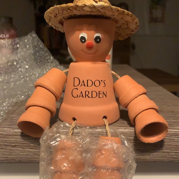 Personalised Plant Pot Man: Dad's Garden Decor Gift, Gift Idea for Dad ...