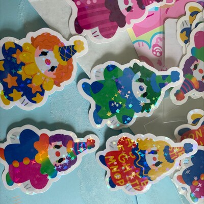 Holographic Clowns Sticker Pack - Etsy