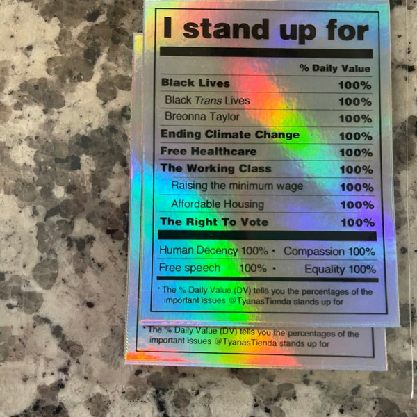 I Stand For...sticker / Social Justice Sticker / Protest Sticker ...