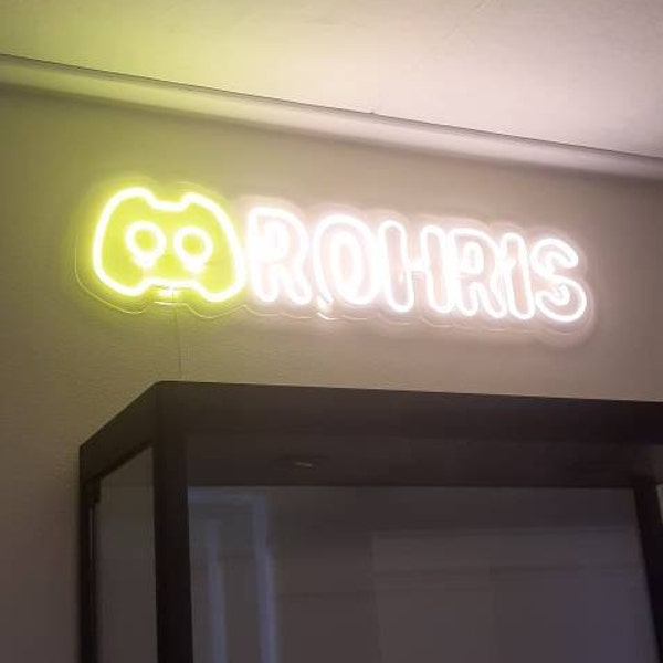 Gamer Neon Sign Custom, Game Room Decor, Personalized Gamer Tag Sign ...