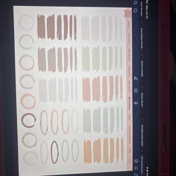 Soft Neutral Stickers for Digital Planner,planner Essentials,cute ...