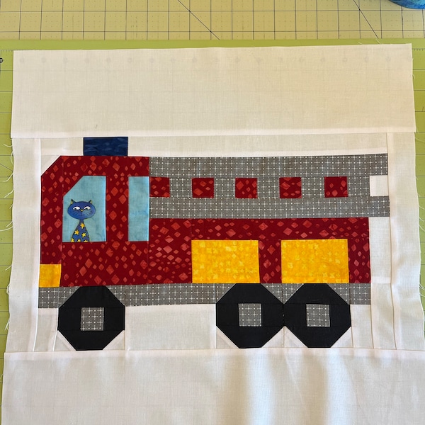 PDF Quilt Block Pattern – Fire Truck – Vehicle Quilt - Etsy
