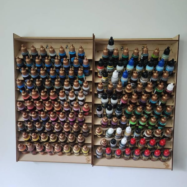 Wall Mounted Hobby Paint Storage Rack - Vertical - Etsy