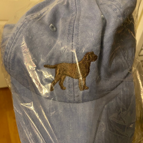 Chocolate Labrador Retriever Embroidered Hat, Baseball Cap, Dad Hat ...