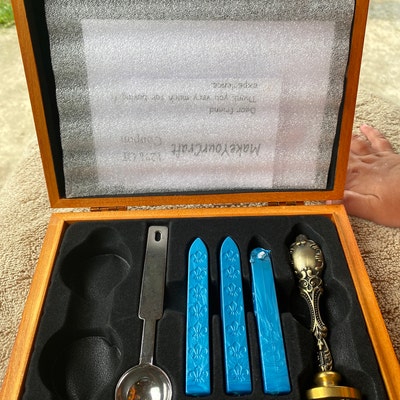 Personalized Logo Metal Handle Wax Seal Stamp Kit Custom Sealing Wax ...