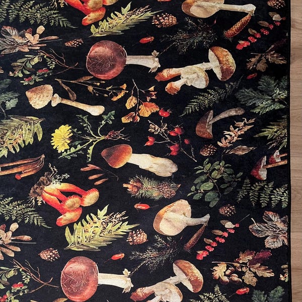 Mushroom Rug, Kitchen Carpet, Gifts for Mushroom Lovers, Gifts for ...