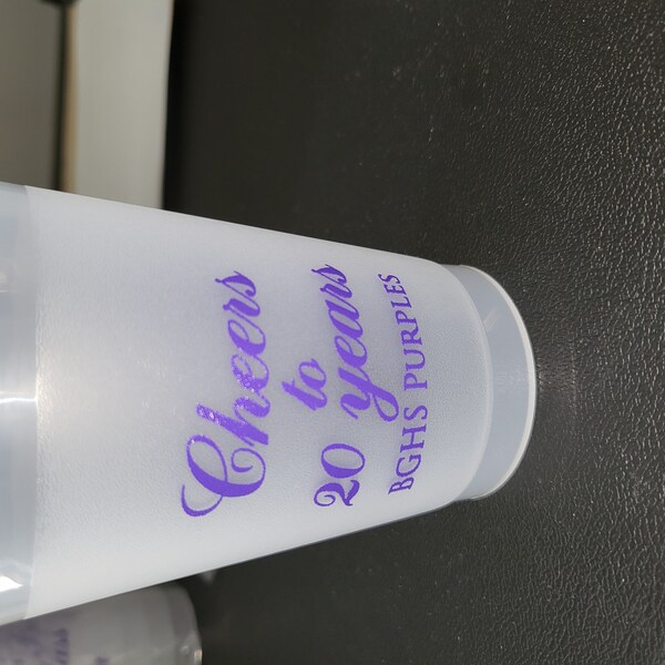 Custom Class Reunion Frosted Party Cups, Together Again Shatterproof ...