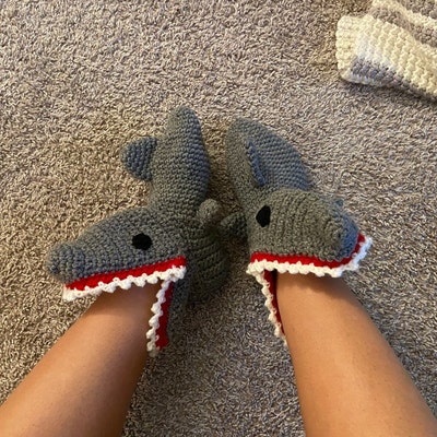 Crochet Pattern Shark Slippers Adult Sizes EUR Size 35 to 46 - Etsy