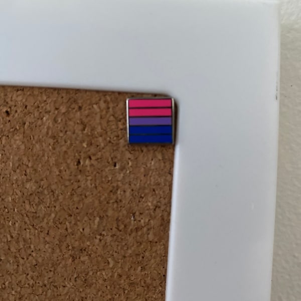 Mini Bisexual Flag Pin — LGBT Pride Rainbow Badge Stud Lesbian Gay ...