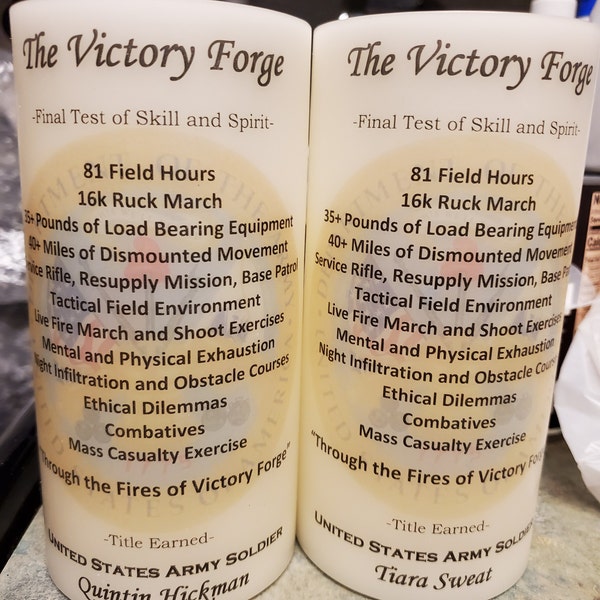 VICTORY Forge/forge Army Basic Training 6" Custom/personalized LED ...