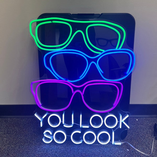 Eyewear Neon Sign, Eyewear Neon Light, Eyeglasses Led Sign, Glasses Led ...