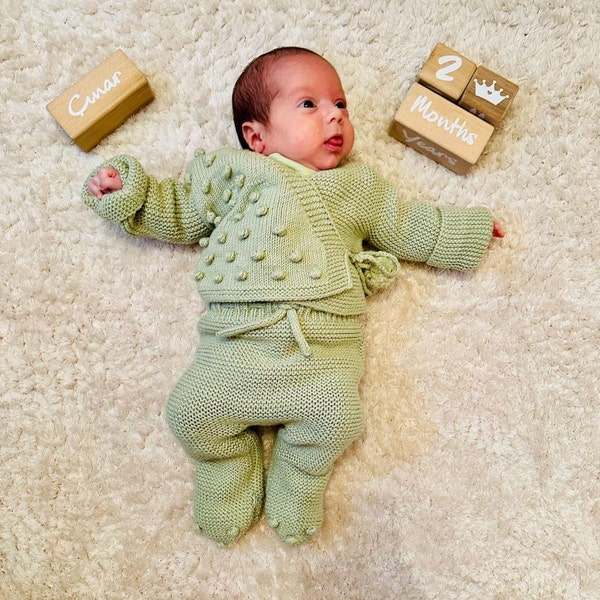Baby Essential Set | Popcorn Pink Baby Outfit | Knitted Baby Clothes ...