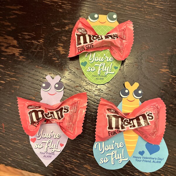 Bugs Kids Valentine, You're so Fly, Kids Valentine Printable, School ...