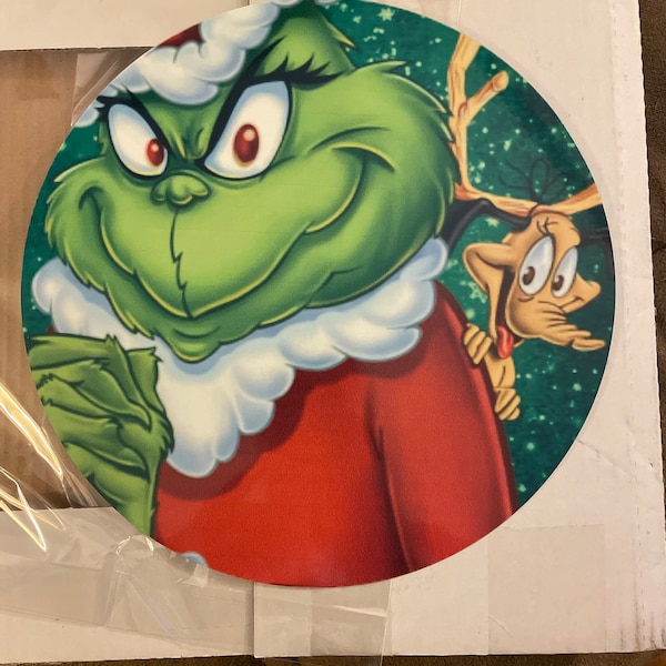 Grinch, Metal Wreath Sign, Door Decor, Round Wreath Sign. Now Taking ...