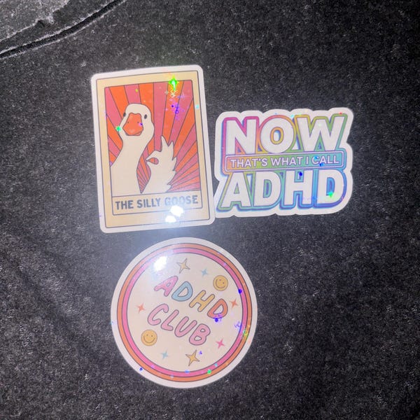 NOW That’s What I Call ADHD Sparkly Sticker, Y2K Adhd Sticker, Laptop ...